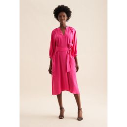 Sommerkleid Seidensticker "Schwarze Rose", Damen, Gr. XXL44, Normalgr&ouml;&szlig;en, pink, 88% Modal, 12% Polyester, unifarben, oversize, Rundhals, Kleider Sommerkleid, 3/4 Rundhals Uni