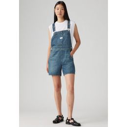 Levi's Latzhose LEVI'S "UTILITY SHORTALL", Damen, Gr. S (36), N-Gr, anniversary party sh, Web, Obermaterial: 100% Baumwolle, unifarben, relaxed fit ca. Mitte Oberschenkel, Hosen Latzhose, Sommerhose im Five-Pocket Style