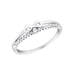 Fingerring Amor "2035634/-35/-36/-37/-38" Gr. 52, silber (silberfarben, kristallwei&szlig;), Fingerringe, Damen, 52, Silber 925 (Sterlingsilber), 1,5mm, Fingerring, mit Zirkonia (synth.)