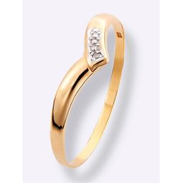 Fingerring Lady Gr. 18, gold (gelbgold 375), Fingerringe, Damen, 18, Gold Metall, Gold, Metall, Fingerring
