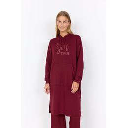 Sweatkleid soyaconcept "SC-BANU 259", Damen, Gr. XL, N-Gr, dunkelrot, Sweatware, Obermaterial: 48% Modal, 48% Polyester, 4% Elasthan, unifarben, Kleider Sweatkleid