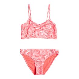 Triangel-Bikini Roxy "Vacay For Life", M&auml;dchen, Gr. 16(165-172cm), Cup B, rosa (sunkissed coral tropical tide), 82% Polyester, 18% Elasthan, Bikini-Sets Triangel-Bikini