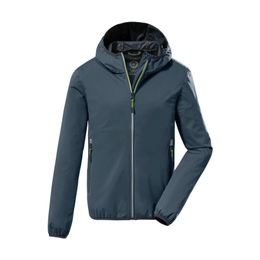 Funktionsjacke Killtec "KOS 167 BYS JCKT", Jungen, Gr. 152, blau (dunkelpetrol), Oberstoff: 100% Polyester, Jacken Funktionsjacke, Ultraleichte, wasserabweisende Kids-Jacke, packbar, reflektierend