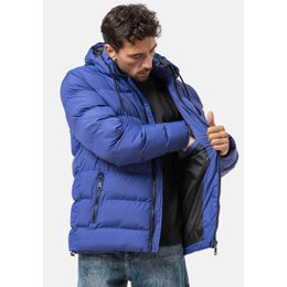 Cipo & Baxx Steppjacke CIPO & BAXX, Herren, Gr. M, blau, Web, Obermaterial: 100% Polyester, unifarben, Po-bedeckend, gerader Abschluss, Jacken Steppjacke