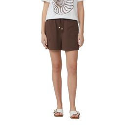Shorts s.Oliver, Damen, Gr. 42, N-Gr, braun (chocolate braun), Jersey, Obermaterial: 50% Polyester, 38% Baumwolle, 12% Viskose, unifarben, regular fit ca. Mitte Oberschenkel, Hosen Shorts, Sommerhose mit Schmuck Steinen