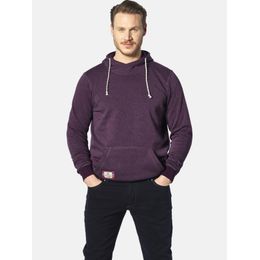 Kapuzensweatshirt Jan Vanderstorm "Sweatshirt BLANKARD", Herren, Gr. XXL, rot (dunkelrot melange), Obermaterial: 60% Baumwolle CO. 40% Acetat CA., Sweatshirts Kapuzensweatshirt