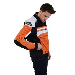 Nerf Motorradjacke NERVE "X 66 Unisex" Gr. XL, orange (orange, wei&szlig;), Jacken, Damen, XL, Obermaterial: 100% Polyester. Innenseite: 100% Polyester, Motorradjacke