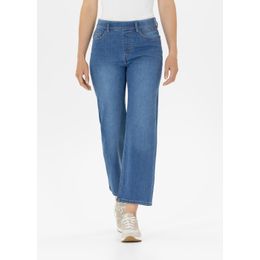7/8-Jeans Stehmann "Melli-Culotte-W", Damen, Gr. 38, N-Gr, frozy cobalt (stone), Denim/Jeans, Obermaterial: 89% Baumwolle, 10% Elastomultiester, 1% Elasthan, unifarben, normal 7/8-L&auml;nge, Jeans 7/8-Jeans, 7/8-Beine, mit Gummizug
