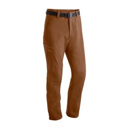 Funktionshose Maier Sports "Nil", Herren, Gr. 25, Kurzgr&ouml;&szlig;en, braun (rostbraun), 90% Polyamid, 10% Elasthan, Hosen Funktionshose, Herren Wanderhose, atmungsaktive Outdoor-Hose mit Roll up Funktion