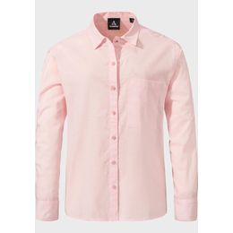 Sch&ouml;ffel Outdoorbluse SCH&Ouml;FFEL "Urban Blouse Style Chanduy WMS", Damen, Gr. 46, rosa (3205, rosa), Oberstoff: 73% Baumwolle 27% Hanf, bequem, V-Ausschnitt, Blusen Outdoorbluse
