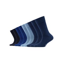 Socken s.Oliver "essentials", M&auml;dchen, Gr. 31-34, blau (blaut&ouml;ne), Baumwollmischung, unifarben, normal, Socken Socken, mit weichem Bund