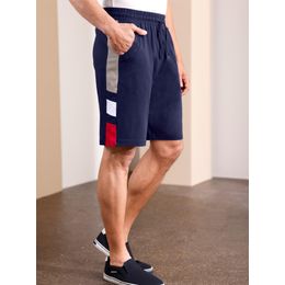 Bermudas CLASSIC, Herren, Gr. 56/58, Normalgr&ouml;&szlig;en, blau (marine), 100% Baumwolle, gemustert, mehrfarbig, kurz, Hosen Bermudas