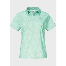 Sch&ouml;ffel Poloshirt SCH&Ouml;FFEL "Hiking Polo Shirt Style Todra WMS", Damen, Gr. 46, gr&uuml;n (6205, gr&uuml;n), Oberstoff: 91% Polyester 9% Elasthan, V-Ausschnitt, Shirts Poloshirt