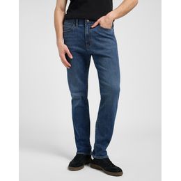 Slim-fit-Jeans Lee "Extrem Motion Slim", Herren, Gr. 36, L&auml;nge 34, blau (astro blau), Denim/Jeans, Obermaterial: 77% Baumwolle, 21% Polyester, 2% Elasthan, schmal lang, Jeans Slim-fit-Jeans, Extreme Motion Stretchware
