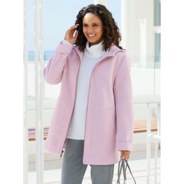 Anorak Casual Looks, Damen, Gr. 23, lila (mauve, meliert), 85% Polyester, 15% Viskose, unifarben, Jacken Anorak