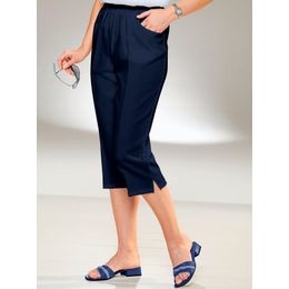 Caprihose Classic Basics, Damen, Gr. 52, Normalgr&ouml;&szlig;en, blau (marine), 100% Polyester, unifarben, 3/4-L&auml;nge, Hosen Caprihose
