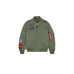 Bomberjacke Alpha Industries "MA-1 TT Flying Tigers Light", Herren, Gr. XL, gr&uuml;n (sage, gr&uuml;n), Obermaterial: 100% Nylon, Futter: 100% Nylon, Rib: 99% Polyester, 1% Elastan, Jacken Bomberjacke