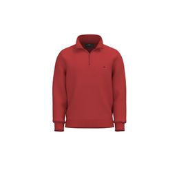 Troyer Fynch-Hatton, Herren, Gr. 3XL, rot (poppy rot), Strick, Obermaterial: 100% Baumwolle, unifarben, regular fit taillenbedeckt, Rippb&uuml;ndchen, Pullover Troyer, mit Logostickerei
