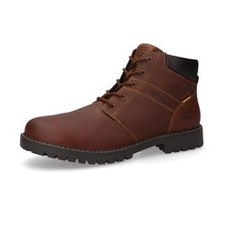Winterboots Camel Active, Herren, Gr. 42, braun, Leder, Schuhe Winterboots, Schn&uuml;rstiefel mit Profilsohle und Warmfutter