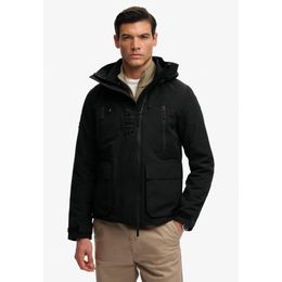 Outdoorjacke Superdry "HOOD ULTIMATE EMB WINBREAKER", Herren, Gr. S, schwarz, Web, Obermaterial: 100% Polyester, unifarben, regular fit normal, mit Klettverschluss, Jacken Outdoorjacke, Kunstfaser, regular fit