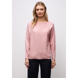 Strickpullover Street One, Damen, Gr. 38, powder pink meliert, Strick, Obermaterial: 30% Polyester, 29% Polyacryl, 21% Viskose, 20% Nylon, unifarben, bequem h&uuml;ftbedeckend, U-Boot-Ausschnitt, Pullover Strickpullover, Dolman, mit U-Boot-Ausschnitt