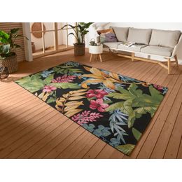 Outdoorteppich Hanse Home "Tropical Flowers", bunt, B:160cm H:3mm L:235cm, Polyester, Polypropylen (PP), Teppiche, Outdoorteppich, In-& Outdoor, Teppich, Wetterfest, Balkon, Garten, Wohnzimmer, Floral