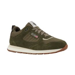 Sneaker K-Swiss "VISTA RUNNER T", Herren, Gr. 45, grape leaf, burnt olive, cr&egrave;me brulee, snow wei&szlig;, Leder, Textil, Schuhe Sneaker
