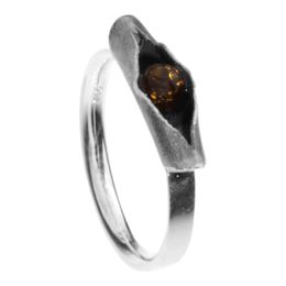 Fingerring OSTSEE-SCHMUCK "- Hedi-Sarah Vicenca - Silber 925/000 - Bernstein" Gr. 54, silber (silber 925, silberfarben, wei&szlig;), Fingerringe, Damen, 54, Fingerring