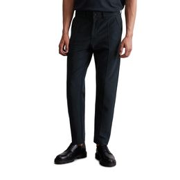 Marc O'Polo Jerseyhose MARC O'POLO, Herren, Gr. XXL, N-Gr, blau (schwarz navy), Jersey, Obermaterial: 100% Baumwolle, regular fit kn&ouml;chellang, Hosen Jerseyhose, fixierte B&uuml;gelfalte vorne, innenliegender Tunnelzug mit Kordel