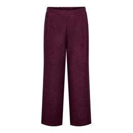 Schlupfhose Only CARMAKOMA "CARBAY STRAIGHT PANTS WVN BF", Damen, Gr. 44, L&auml;nge 32, rot (winetasting), Web, Obermaterial: 100% Polyester, unifarben, Hosen Schlupfhose, Sommerhose