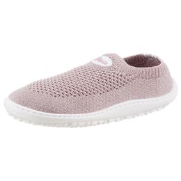 Barfu&szlig;schuh Leguano "LEGUANITO SCIO", M&auml;dchen, Gr. 27, rosa (altrosa), Textil, gl&auml;nzend, Schuhe Barfu&szlig;schuh, Slipper, Freizeitschuh, Bequemschuh verst&auml;rkt das taktile Empfinden