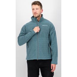 Strickfleecejacke DEPROC Active "SEWARD MN", Herren, Gr. 5XL (62), grau (smoke), 100% Polyester, normal, gerader Abschluss, Jacken Strickfleecejacke, mit 2-Wege-Rei&szlig;verschluss