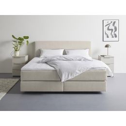 Boxspringbett "Zalia erh&auml;ltlich in verschiedenen Breiten, inkl. Toppper", hellgrau, B:185cm L:217cm, LeGer Home by Lena Gercke, Komplettbetten, Boxspringbett, wahlweise mit Bonnell- oder 7-Zonen-Tonnentaschenfederkern