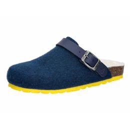 Clog Lico "Hausschuh Clog Kids Warm", Jungen, Gr. 39, blau, Filz, Schuhe Clog