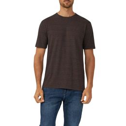 T-Shirt s.Oliver, Herren, Gr. S, blau (blau stripe), Single Jersey, Obermaterial: 60% Baumwolle, 40% Polyester, gestreift, normal h&uuml;ftbedeckend, Rundhals, Shirts T-Shirt, gestreift
