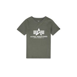 T-Shirt Alpha Industries "Basic T-Shirt BL K", Jungen, Gr. 16, gr&uuml;n (schwarz olive), Obermaterial: 100% Baumwolle, Shirts T-Shirt
