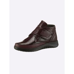 Stiefelette Casual Looks, Damen, Gr. 40, rot (burgund), Lackleder, Schuhe Stiefelette