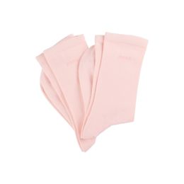 Businesssocken BOSS "2P RS Uni Logo CC W", Damen, Gr. 35-38, rosa (light, pastel pink 680), Baumwolle, unifarben, normal, Socken Businesssocken, mit BOSS Schriftzug
