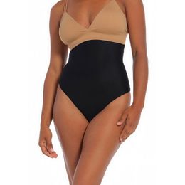 Shapingstring MAGIC BODYFASHION "Ultra Thin Power Thong", Damen, Gr. L, schwarz, Microfaser, Obermaterial: 57% Polyamid, 43% Elasthan, unifarben, eng, Unterhosen Shapingstring, Formt den gesamten Bauch- und Taillenbereich