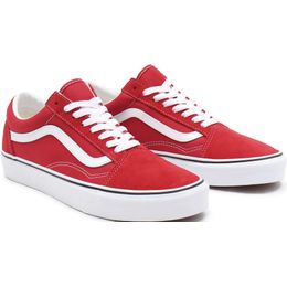 Sneaker Vans "Old Skool", Herren, Gr. 38,5, rot, Leder, Textil, Schuhe Sneaker, aus textilem Canvas-Material