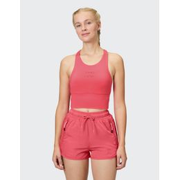 Sporttop Venice Beach "BUSTIER BUFFALO", Damen, Gr. XS (36), rot (rot melon), Obermaterial: 83% Polyester, 17% Elasthan, Tops Sporttop