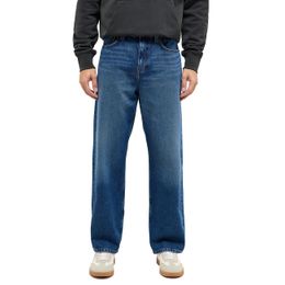 Straight-Jeans Mustang "Herren Style Jeff Relaxed Straight", Herren, Gr. 31, L&auml;nge 32, 682 mittelblau, Denim/Jeans, 100% Baumwolle, unifarben, straight fit, Jeans Straight-Jeans