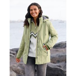 Funktionsjacke Casual Looks, Damen, Gr. 46, gr&uuml;n (schilf), 100% Polyester, unifarben, Jacken Funktionsjacke