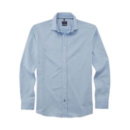 Langarmhemd OLYMP "OLYMP Hemd Casual", Herren, Gr. XXL, N-Gr, blau (bleu), Web, Obermaterial: 100% Baumwolle, regular fit, Hemden Langarmhemd