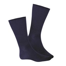 Socken Hudson "Socke Relax Soft", Herren, Gr. 43-46, schwarz (marine, meliert 0387), Obermaterial: 80% Baumwolle CO. 18% Polyamid PA. 2% Elasthan EL., Socken Socken