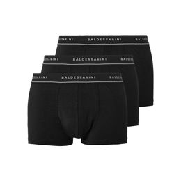 Boxer Baldessarini "Monaco", Herren, Gr. 4 (S), schwarz (schwarz, dunkel, uni), Single Jersey, Obermaterial: 95% Baumwolle, 5% Elasthan, unifarben, k&ouml;rpernah, Unterhosen Boxer, Breiter Bund, eng, elastisch, basic, atmungsaktiv, Baumwollmix