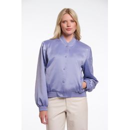 Rino & Pelle Blouson RINO & PELLE "BANNER", Damen, Gr. 42, brushed blau, Web, Obermaterial: 97% Polyester, 3% Elasthan. Futter: 100% Polyester, B&uuml;ndchen, Jacken Blouson, mit falscher Tasche am &Auml;rmel