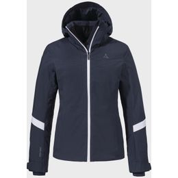 Sch&ouml;ffel Outdoorjacke SCH&Ouml;FFEL "Ski Jacket Kanzelwand L", Damen, Gr. 42, blau (0882, blau), Oberstoff : 100% Polyester (Membran: Polyurethan) Futter : 100% Polyester Futter Seitenteile: 84% Nylon 16% Elasthan Wattierung : 100% Polyester, regular fit, hoch geschlossener Ausschnitt, Jacken Outdoorjacke