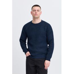Strickpullover Blend "BHDEXTER CREW", Herren, Gr. S, salute, Strick, Obermaterial: 84% Polyester, 10% Wolle, 6% Nylon, unifarben, regular fit, Rippstrickb&uuml;ndchen, Pullover Strickpullover