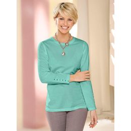 Langarmshirt Classic Basics "Shirt", Damen, Gr. 54, gr&uuml;n (mint), 100% Baumwolle, unifarben, Rundhals, Shirts Langarmshirt